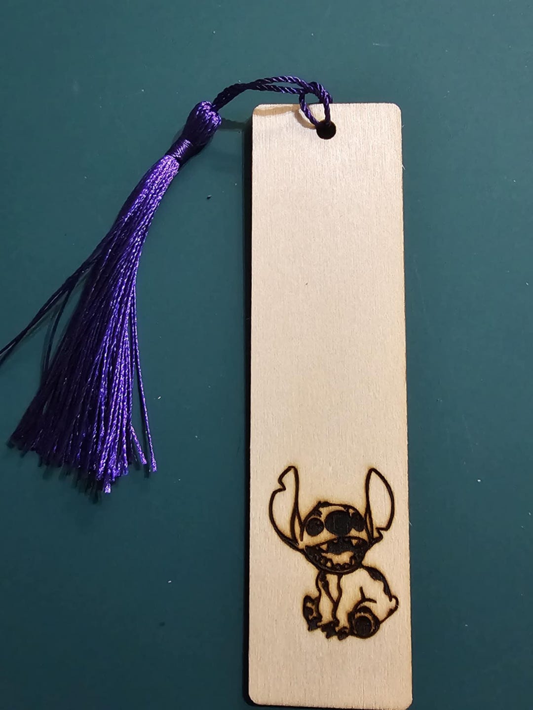 Stitch Themed Laser Engraved Wooden Bookmark - Etsy
