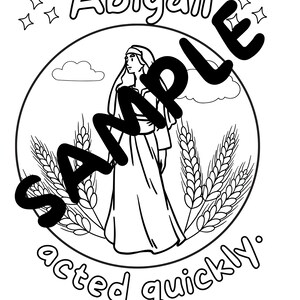 Abigail Bible Character Coloring Sheet - Etsy