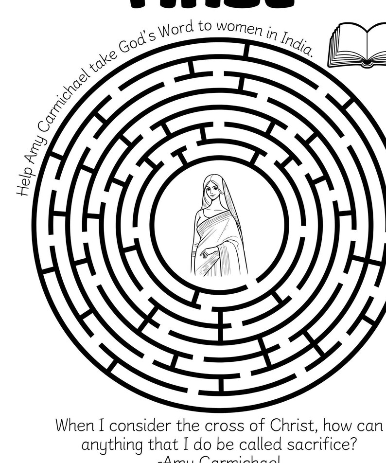 Amy Carmichael - Mission Activity Sheets - Missionary Worksheets - No ...