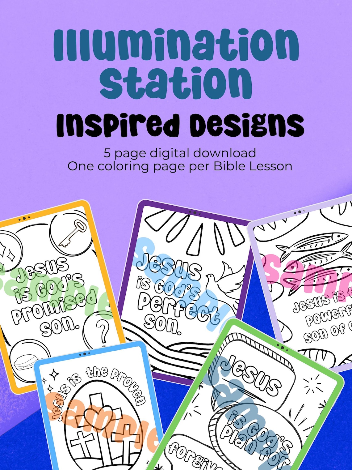 Illumination Station Inspired Coloring Pages for Bible Study Lessons 5 ...