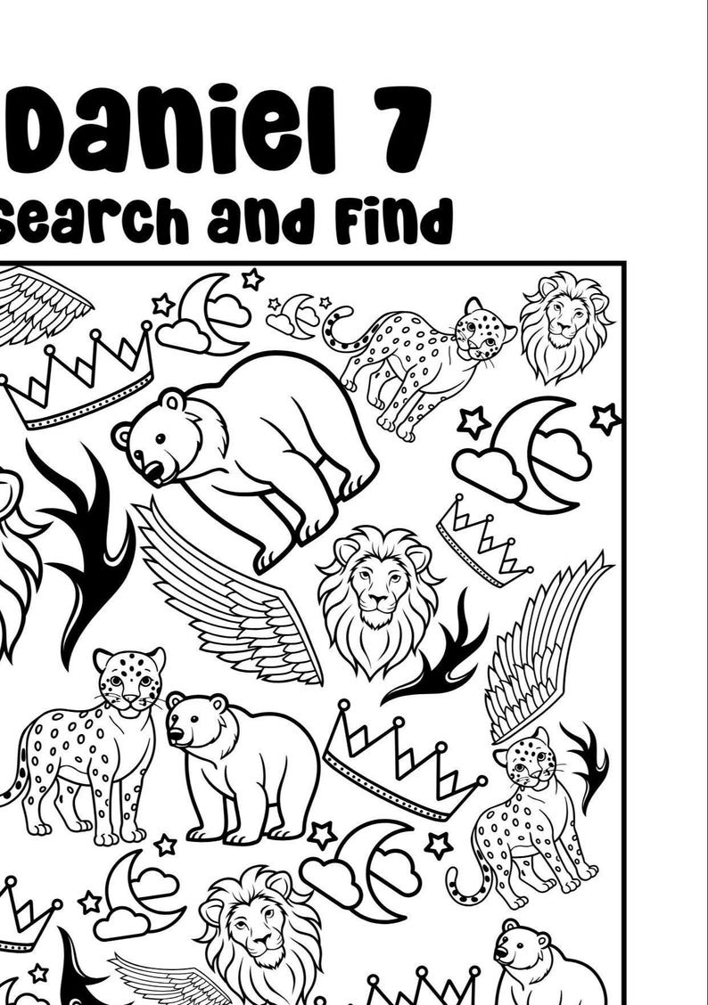 Daniel 7 - Daniel's Vision - Activity Sheet Bundle - Digital Download ...