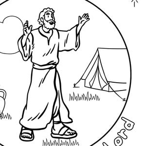 Job - Bible Character Coloring Sheet - Etsy