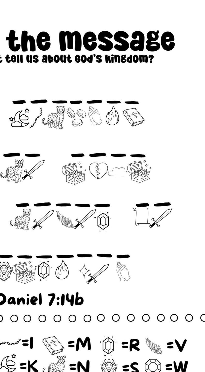 Daniel 7 - Daniel's Vision - Activity Sheet Bundle - Digital Download ...