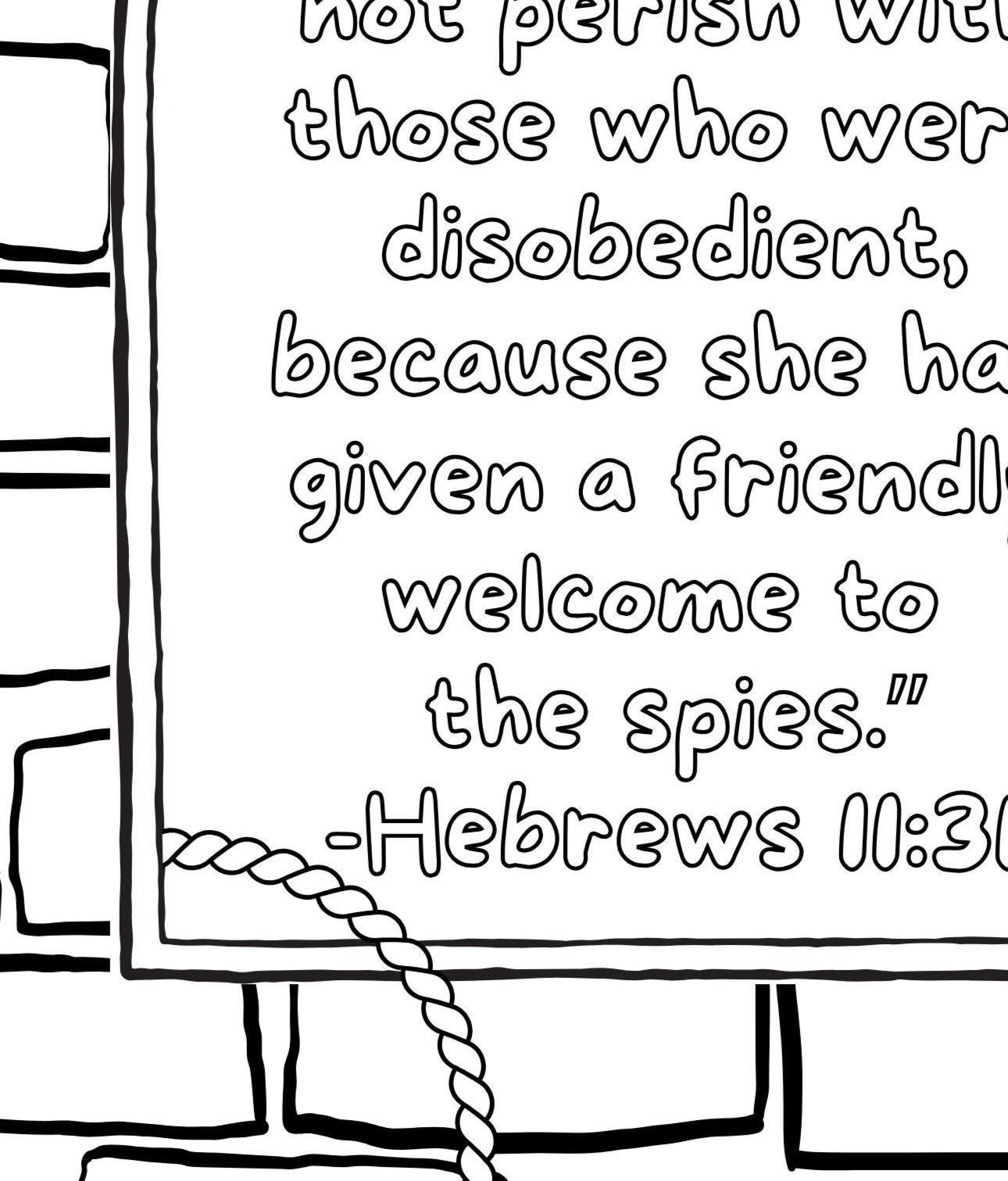 Rahab Bible Story Worksheets for Sunday School, Children's Church, and ...