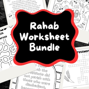 Rahab Bible Story Worksheets for Sunday School, Children's Church, and ...