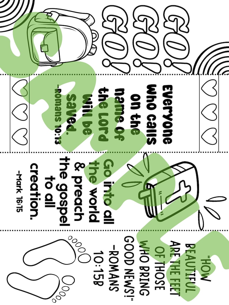 Missions Bookmarks - Coloring Sheets - Digital Download - Etsy