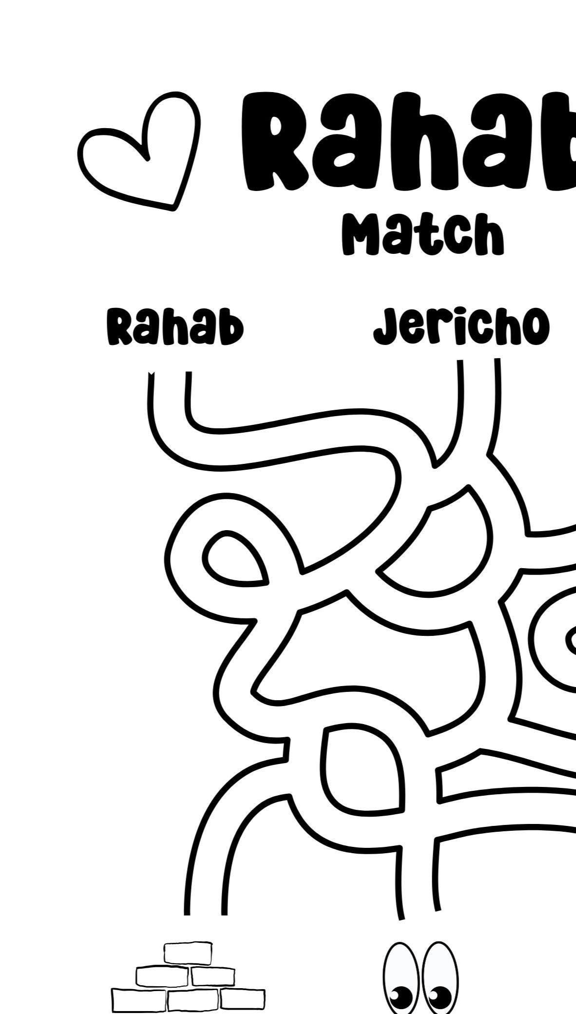 Rahab Bible Story Worksheets for Sunday School, Children's Church, and ...