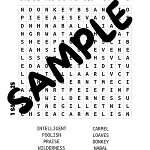 Abigail Bible Story Worksheet Bundle – Sunday School (digital Download ...