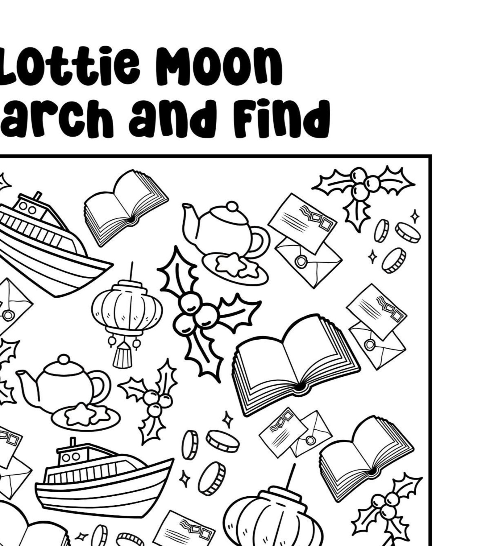 Lottie Moon Search and Find Activity Sheet One Page Digital Download ...