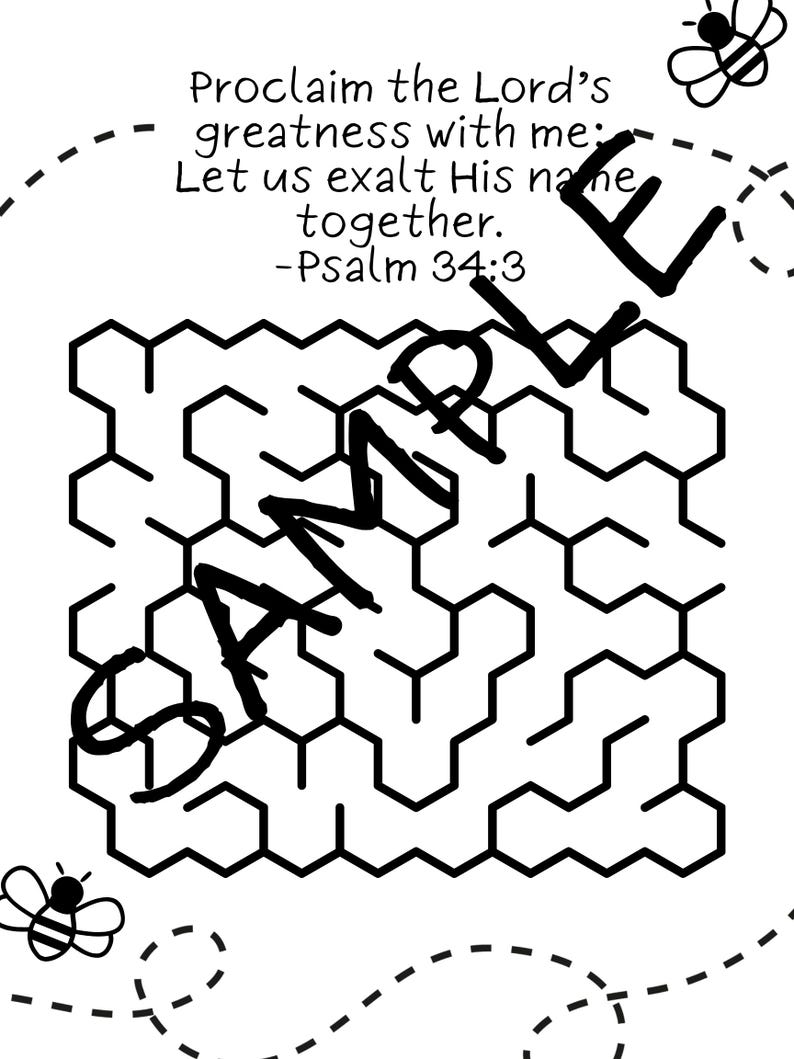 Magnified VBS Inspired Maze Worksheet - Etsy