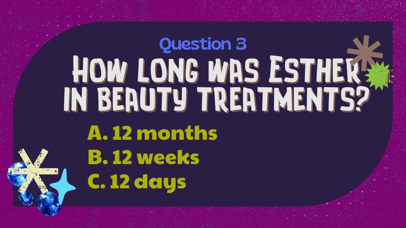 Esther Bible Story Trivia Game - No Prep - Game With Answers - Etsy