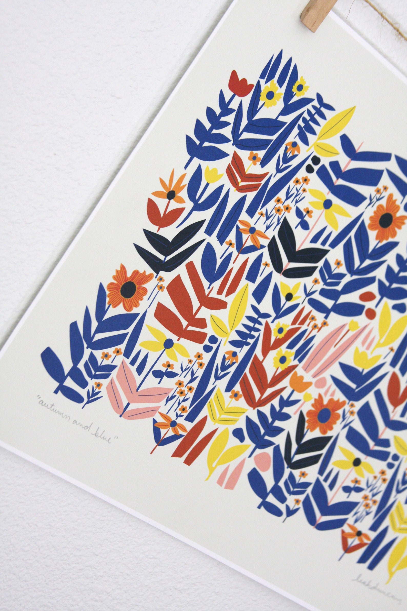 Autumn and Blue Print - Etsy