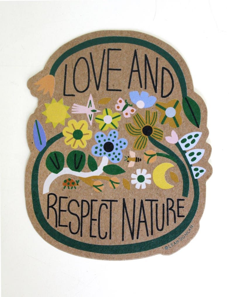 Love and Respect Nature Kraft Sticker - Etsy
