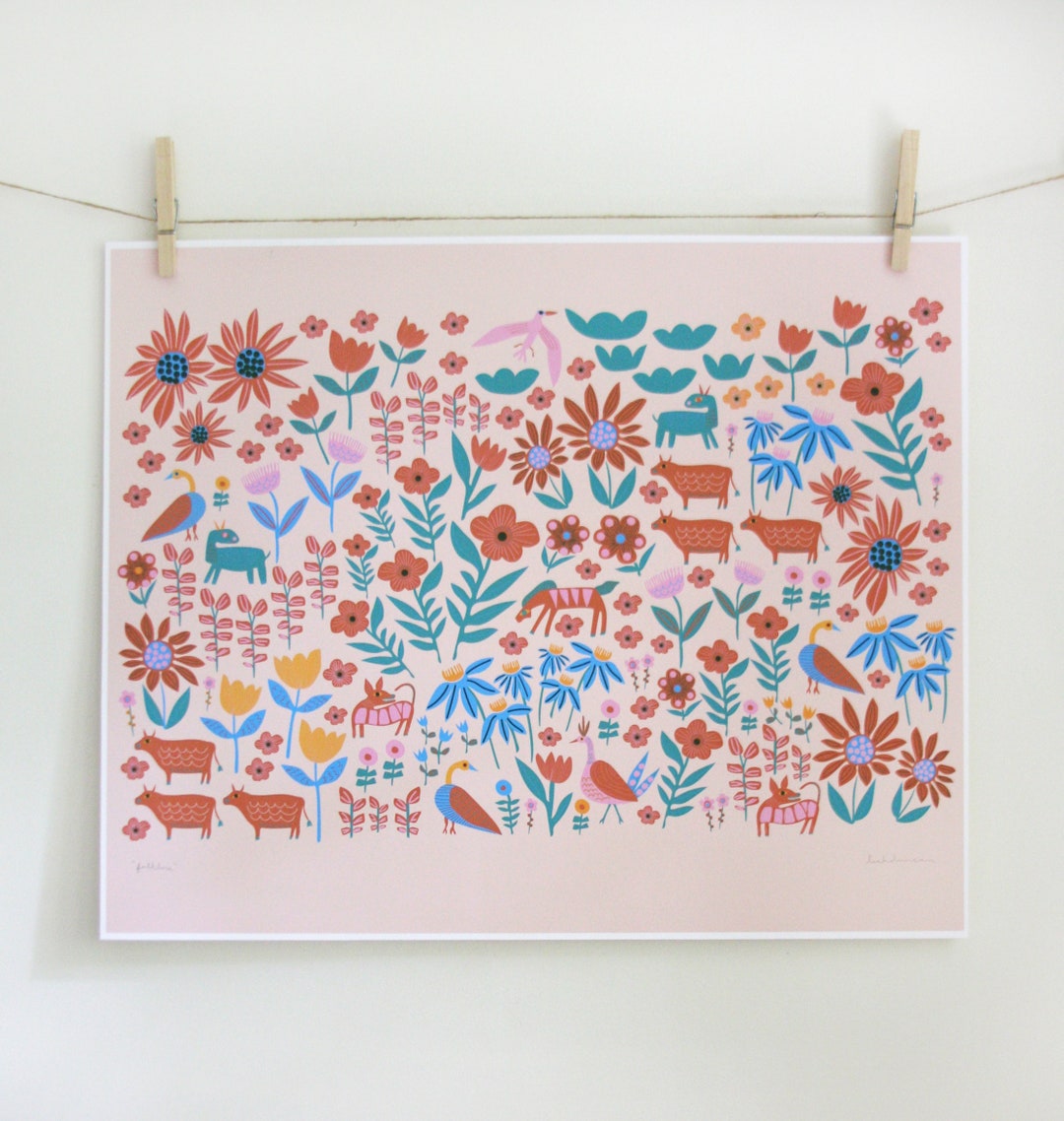 Folklore Peach Print - Etsy