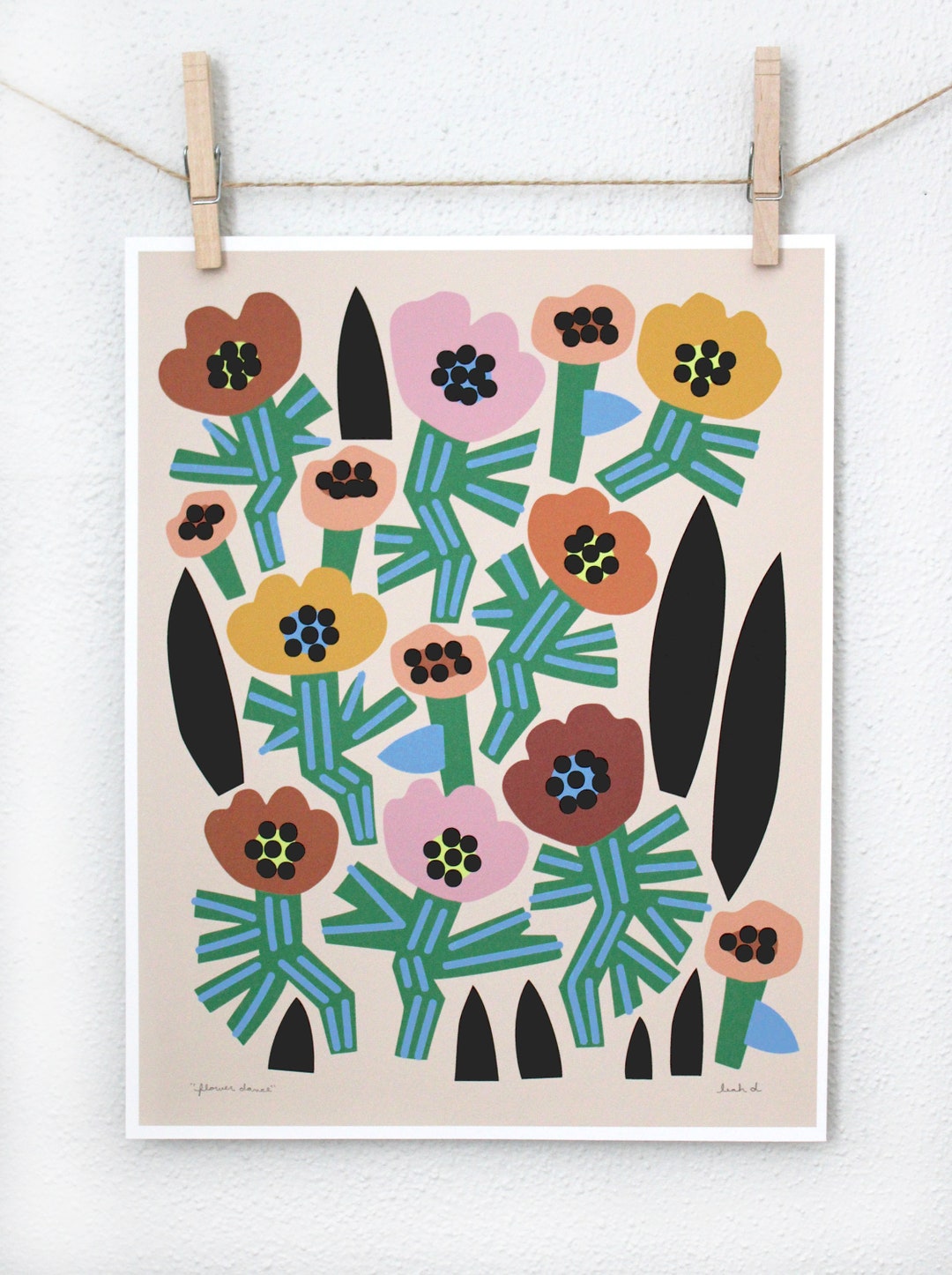 Flower Dance Print - Etsy