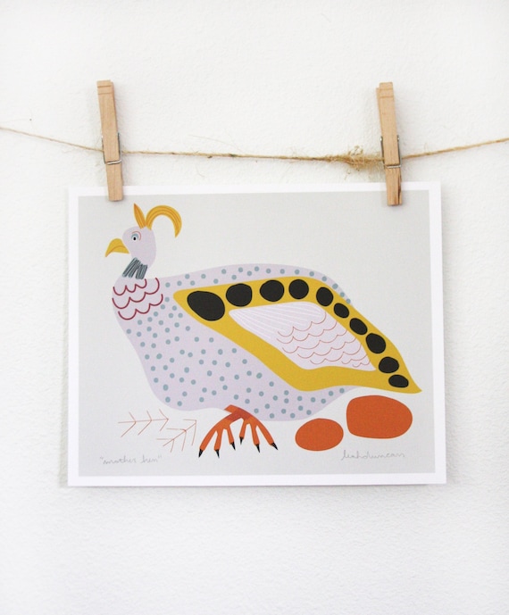 Mother Hen Print | Etsy