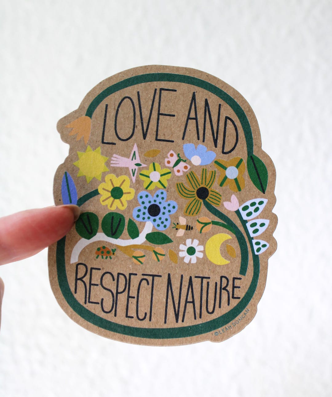 Love and Respect Nature Kraft Sticker - Etsy