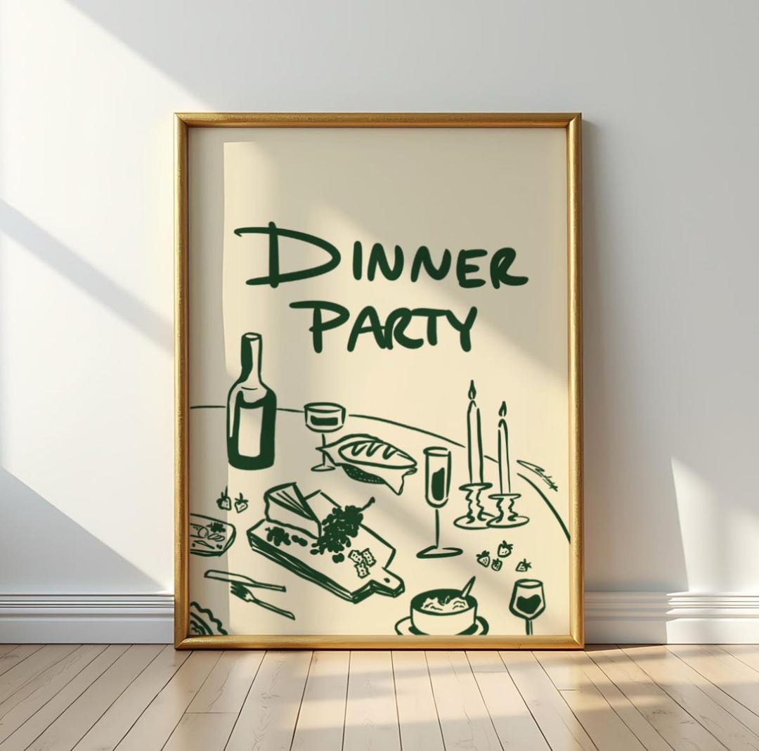 Dinner Party Home Poster - Etsy