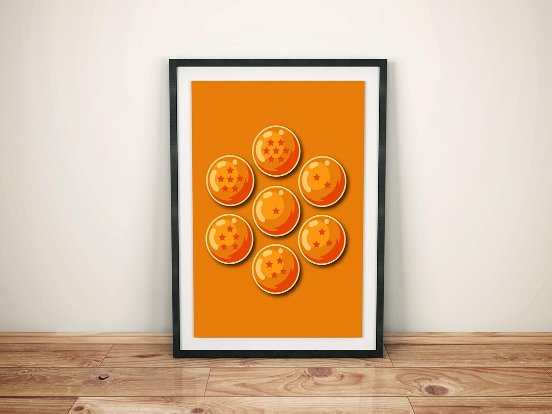 Dragon Ball Art Print Dragon Balls Illustration 7 Dragon Balls Print ...