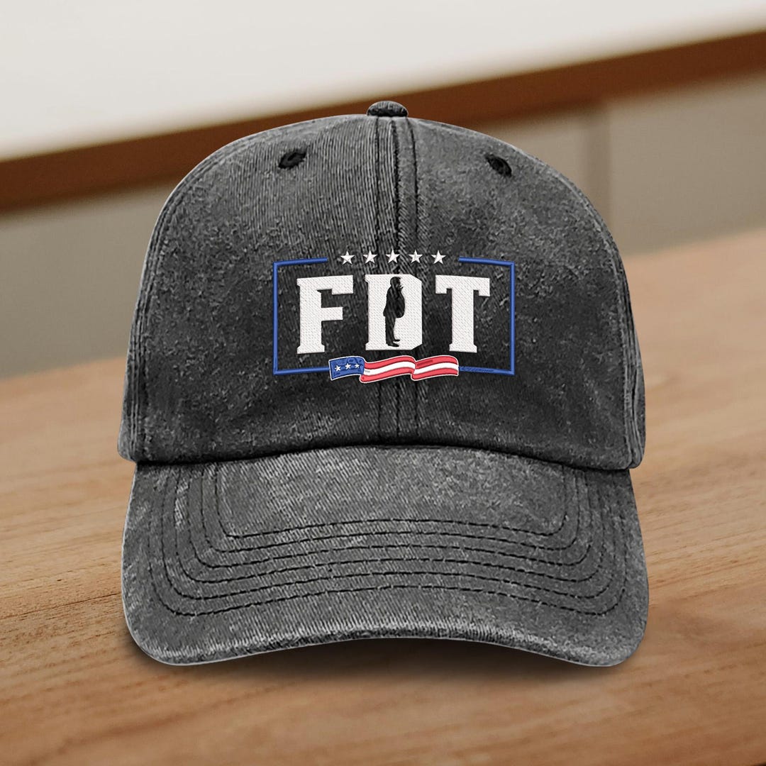 FDT Embroidered Hat, Subtle Anti Trump Cap, Washed Baseball Hat,hidden ...