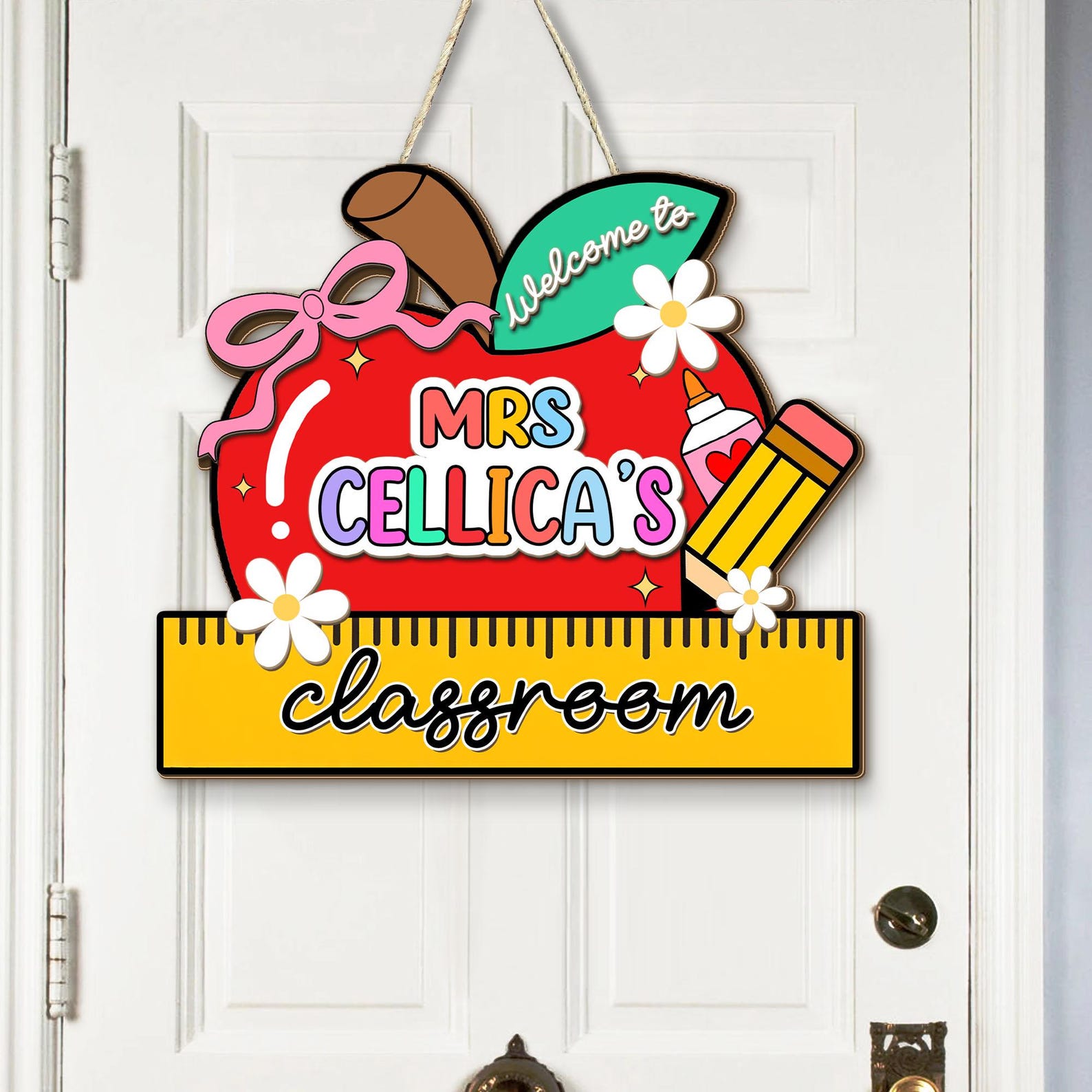 Personalized Teacher Gifts, Teacher Door Sign, Teacher Welcome Sign ...