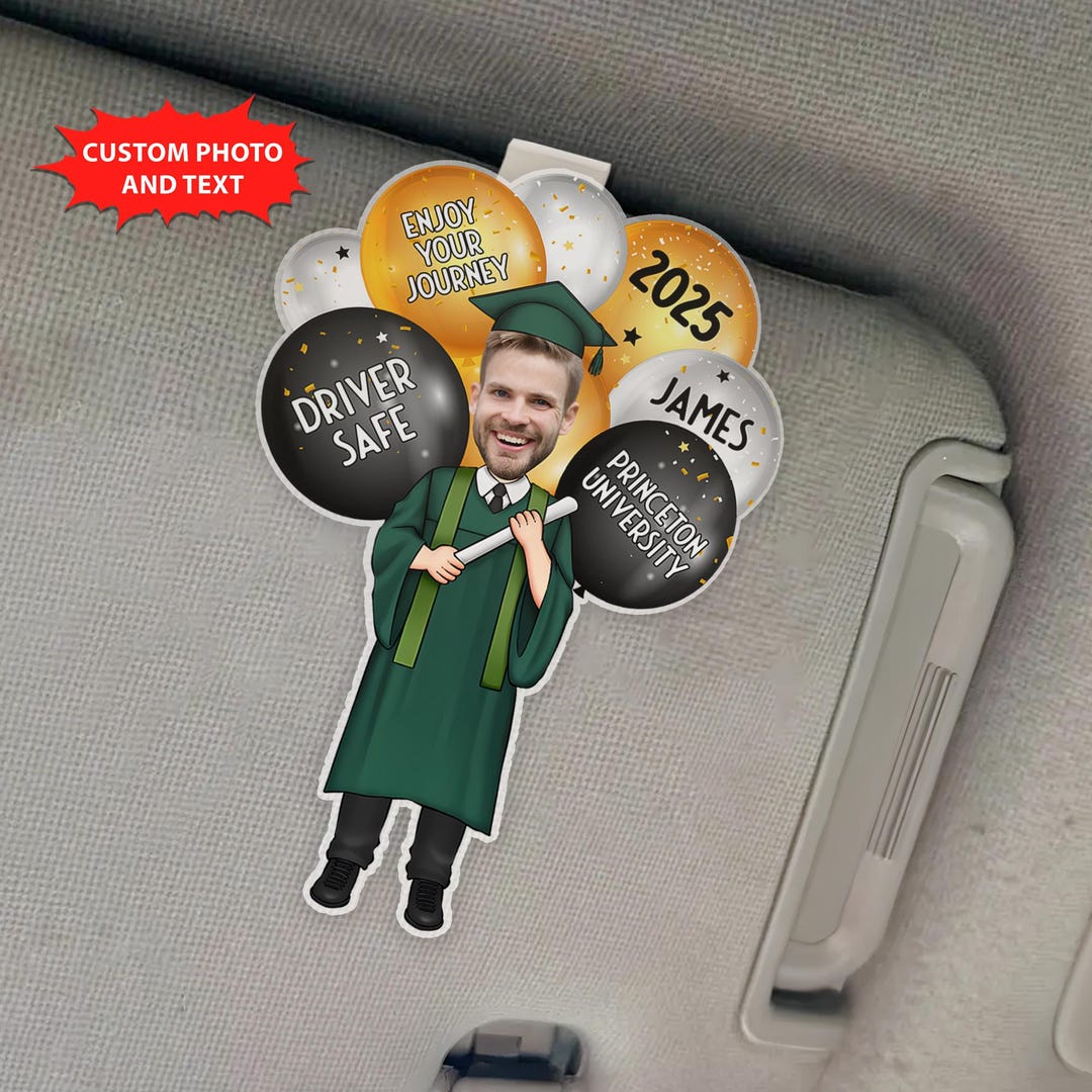 Drive Safely and Enjoy Your Journey Visor Clip, Graduation Gift for Him ...
