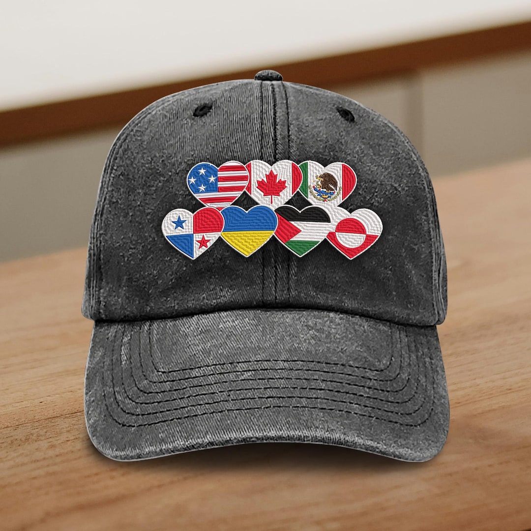 I Stand With Canada Greenland Mexico Gaza Ukraine Embroidered Washed ...