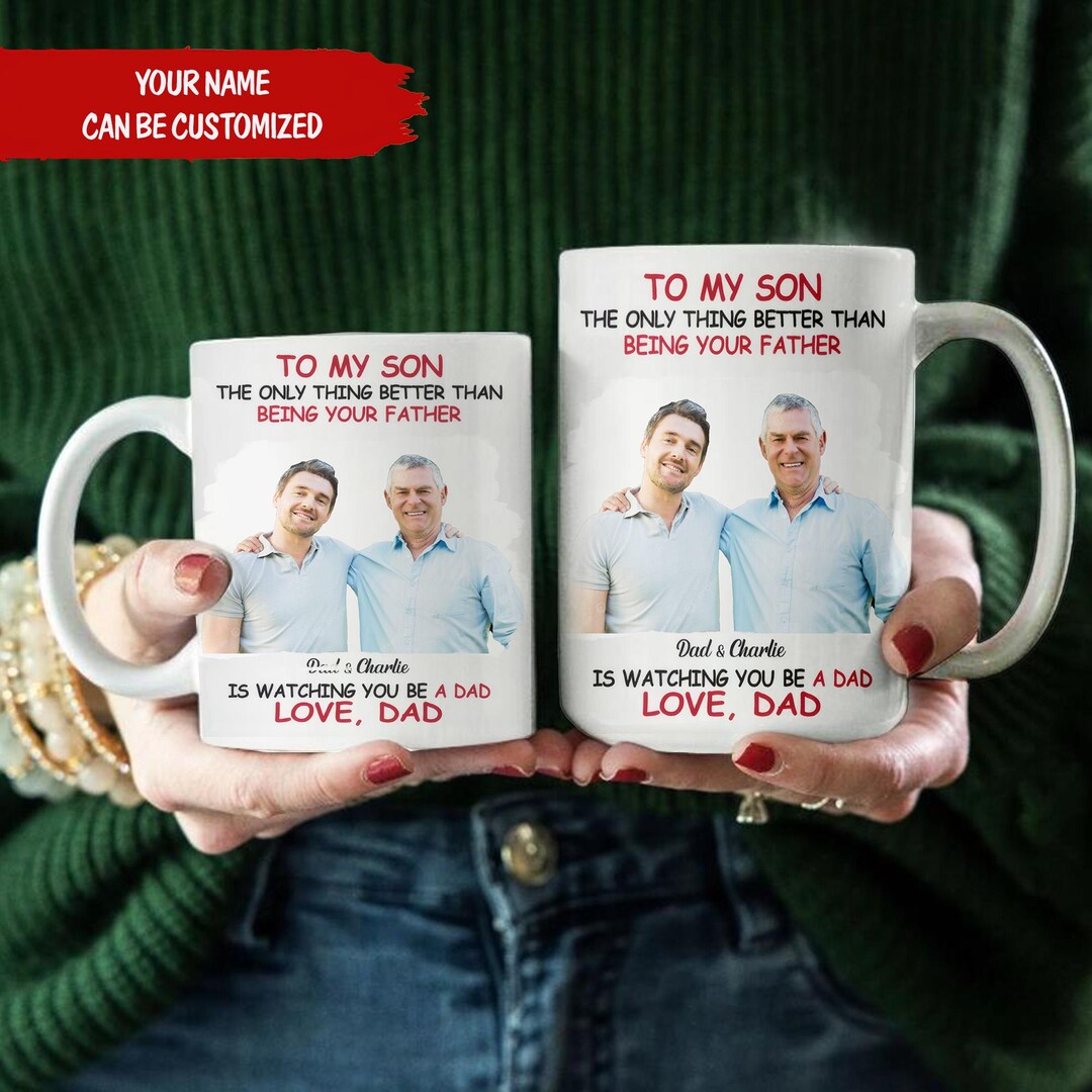To My Son Mug, We Are Proud of You Photo Mug, Personalized Custom ...