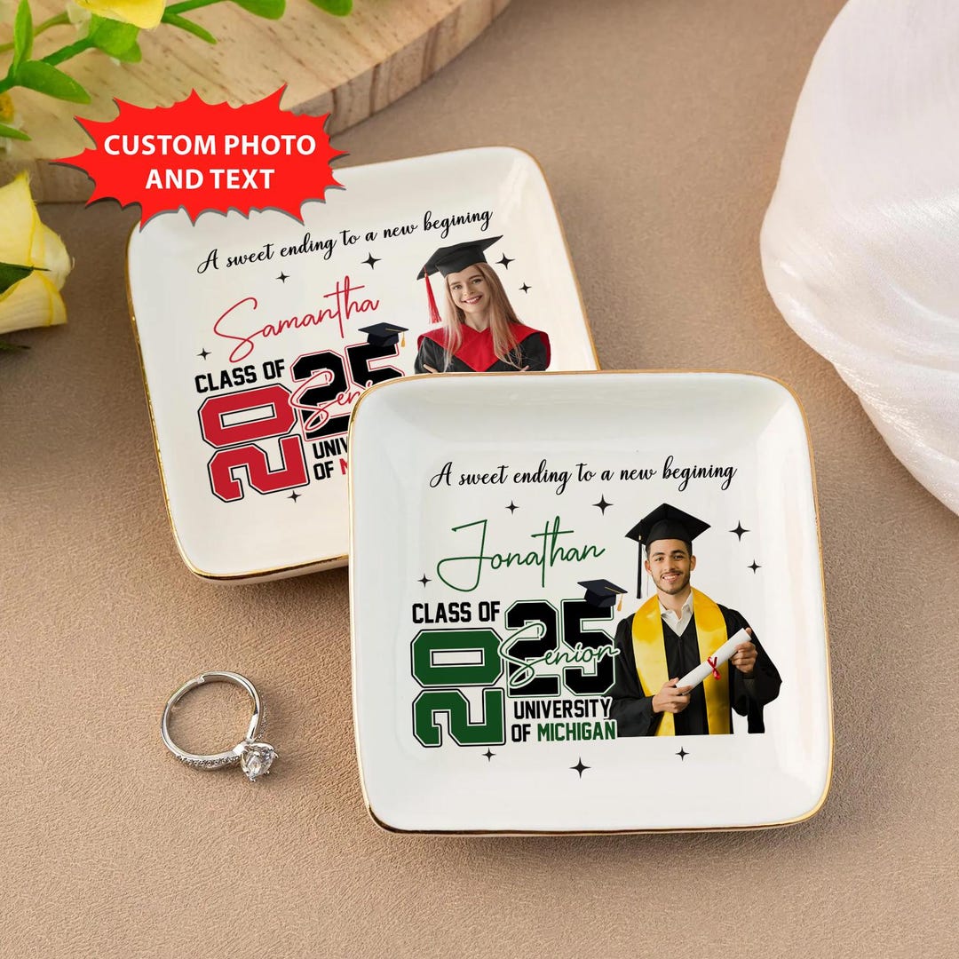 A Sweet Ending to A New Beginning Jewelry Dish, Graduation Gift for Her ...