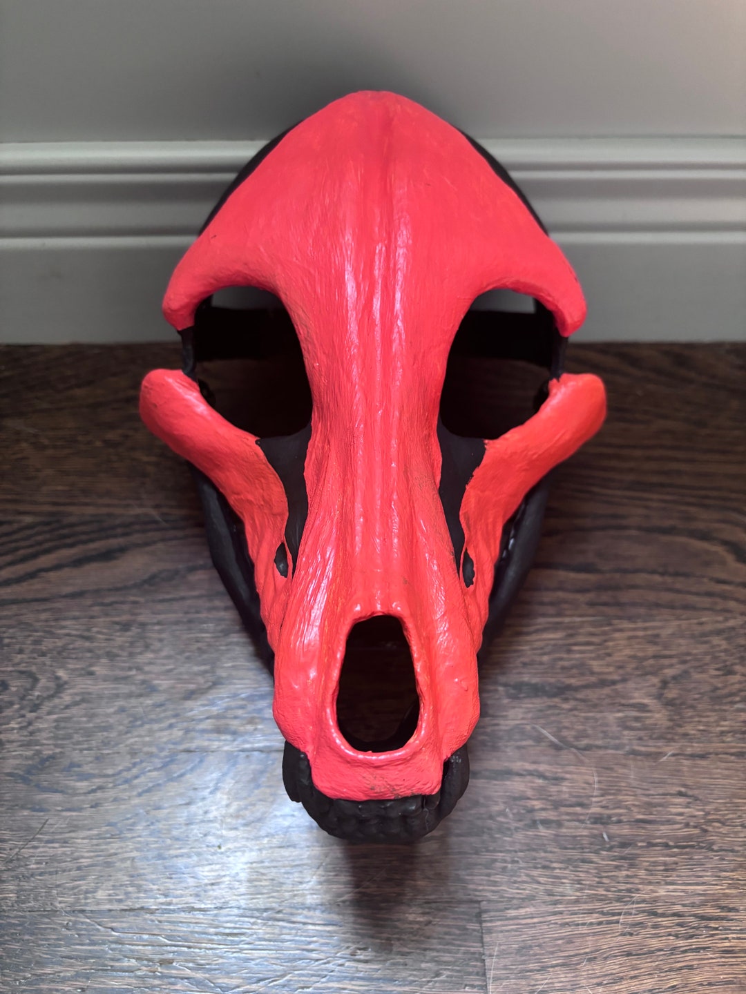 Hand Painted Skeleton Fursuit Mask - Etsy