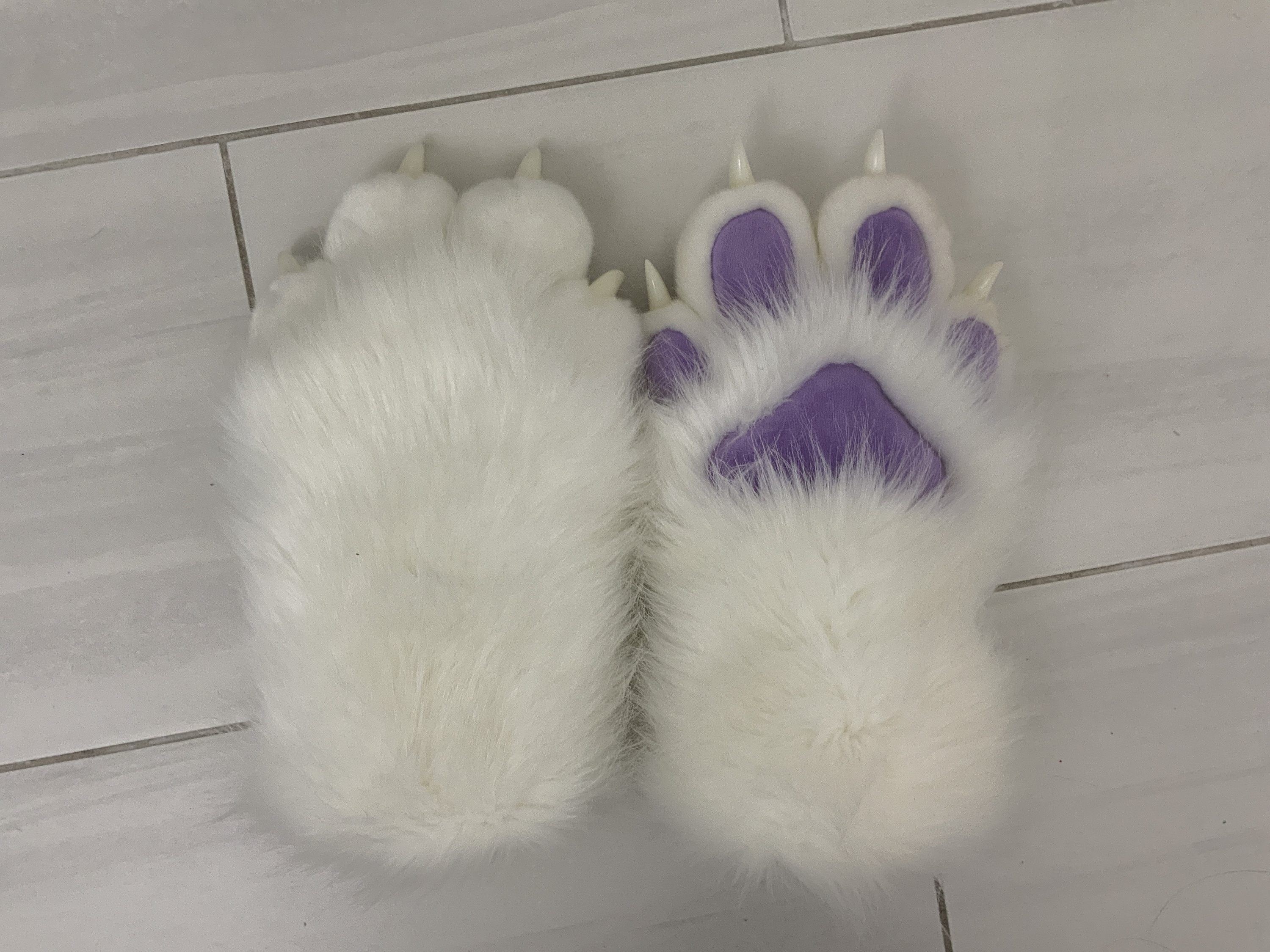 White and Purple Fursuit Paws - Etsy