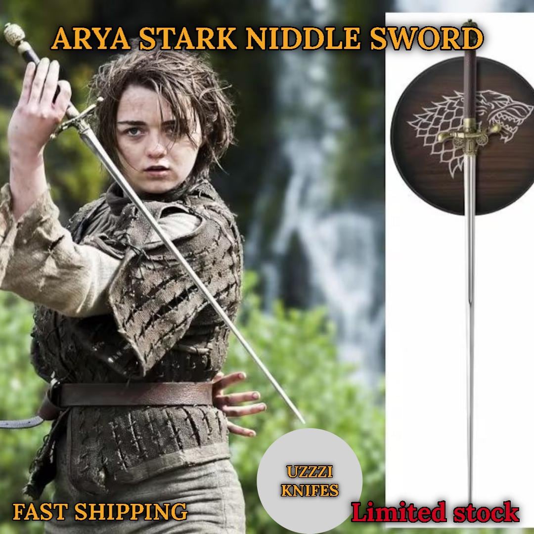 Hand Forged Game of Thrones Arya Stark Needle Replica Sword Long Sword ...