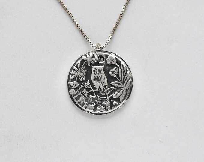 Timeless Connection Solid Silver Necklace, Fine Silver Handmade Small ...
