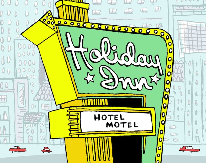Hotel Motel Holiday Inn Digital Print - Etsy