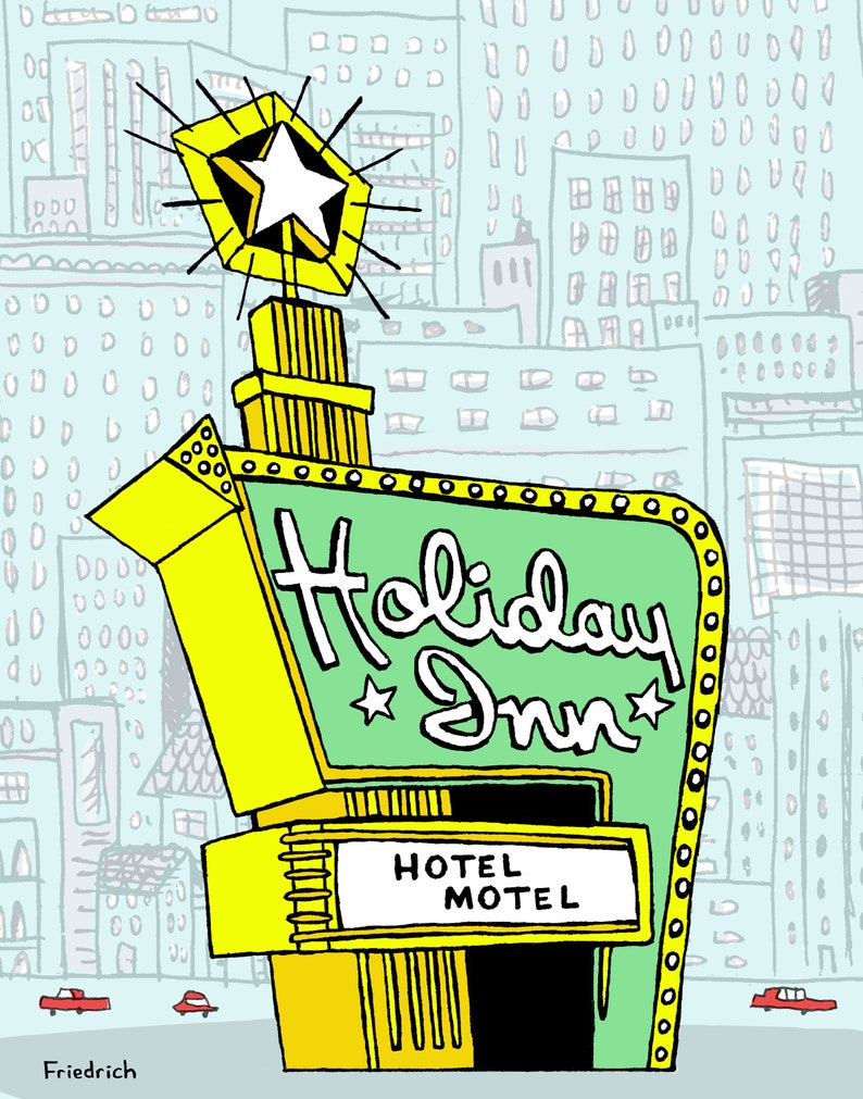 Hotel Motel Holiday Inn Digital Print - Etsy