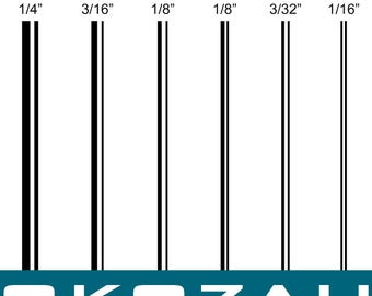 Silver Pinstripes Double Pinstriping Pin Stripe Tape Car Decal Custom ...