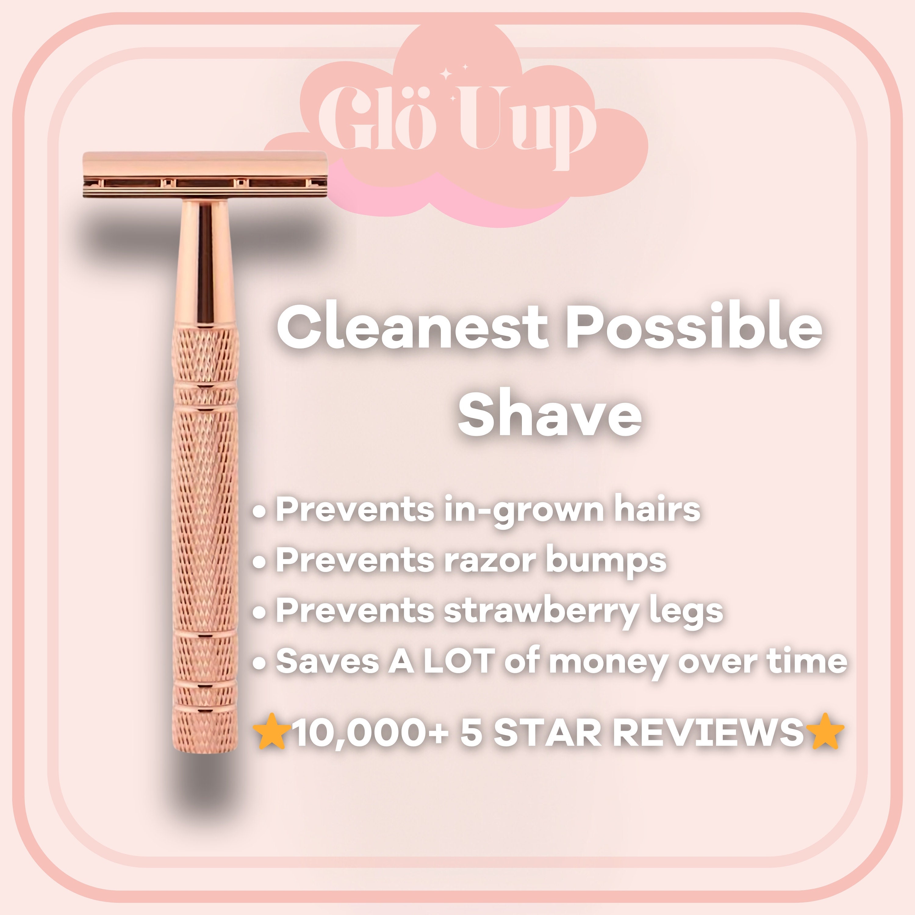 Safety Razor, Clean Shave, No Ingrown Hairs, Razor Bumps, Strawberry ...