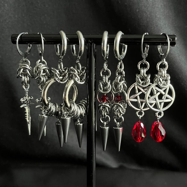 Chainmail Earrings - Etsy