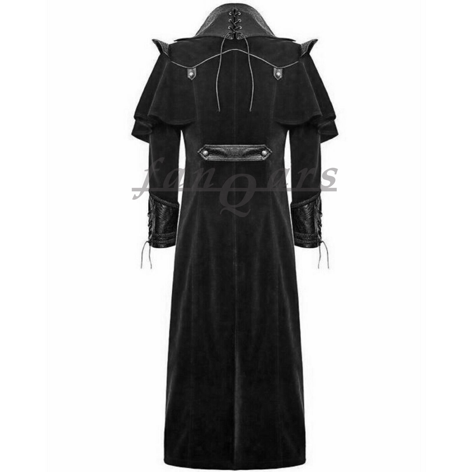 Men's Highwayman Gothic Velvet Coat Long Military Vintage Fashion ...