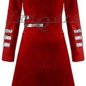 Men's Gothic Red Wool Scorpion Coat Steampunk Long Jacket Vampire ...