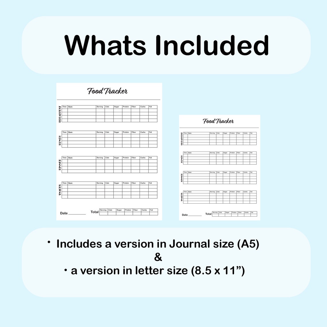Printable Daily Routine Planner - Daily Nutrition Log With Calorie ...