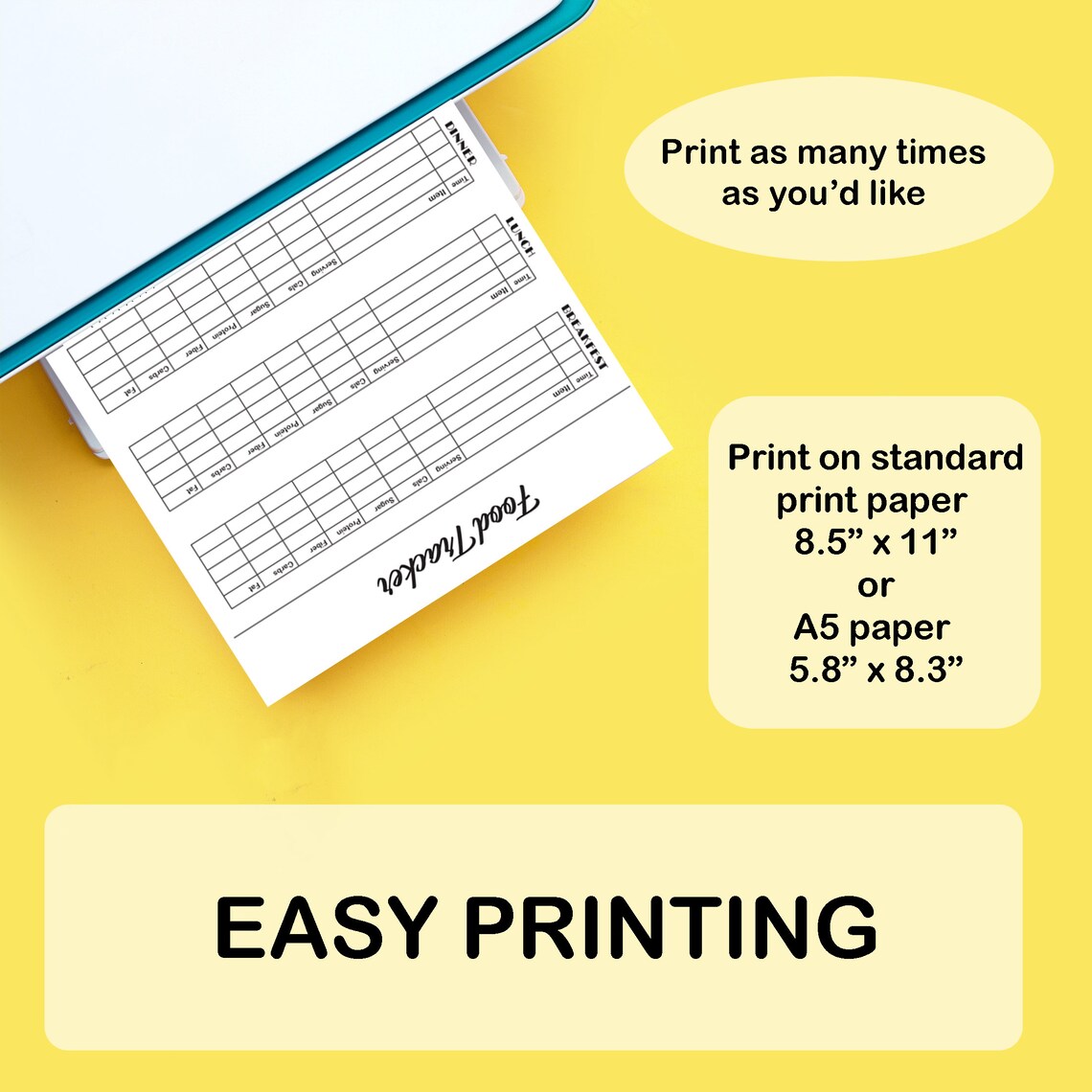 Printable Daily Routine Planner - Daily Nutrition Log With Calorie ...