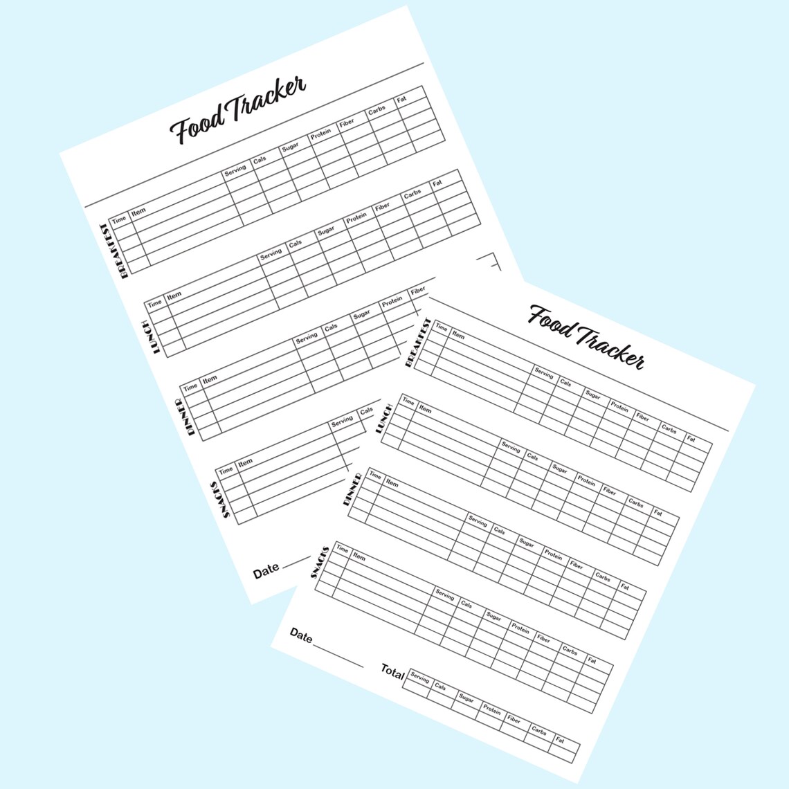 Printable Daily Routine Planner - Daily Nutrition Log With Calorie ...