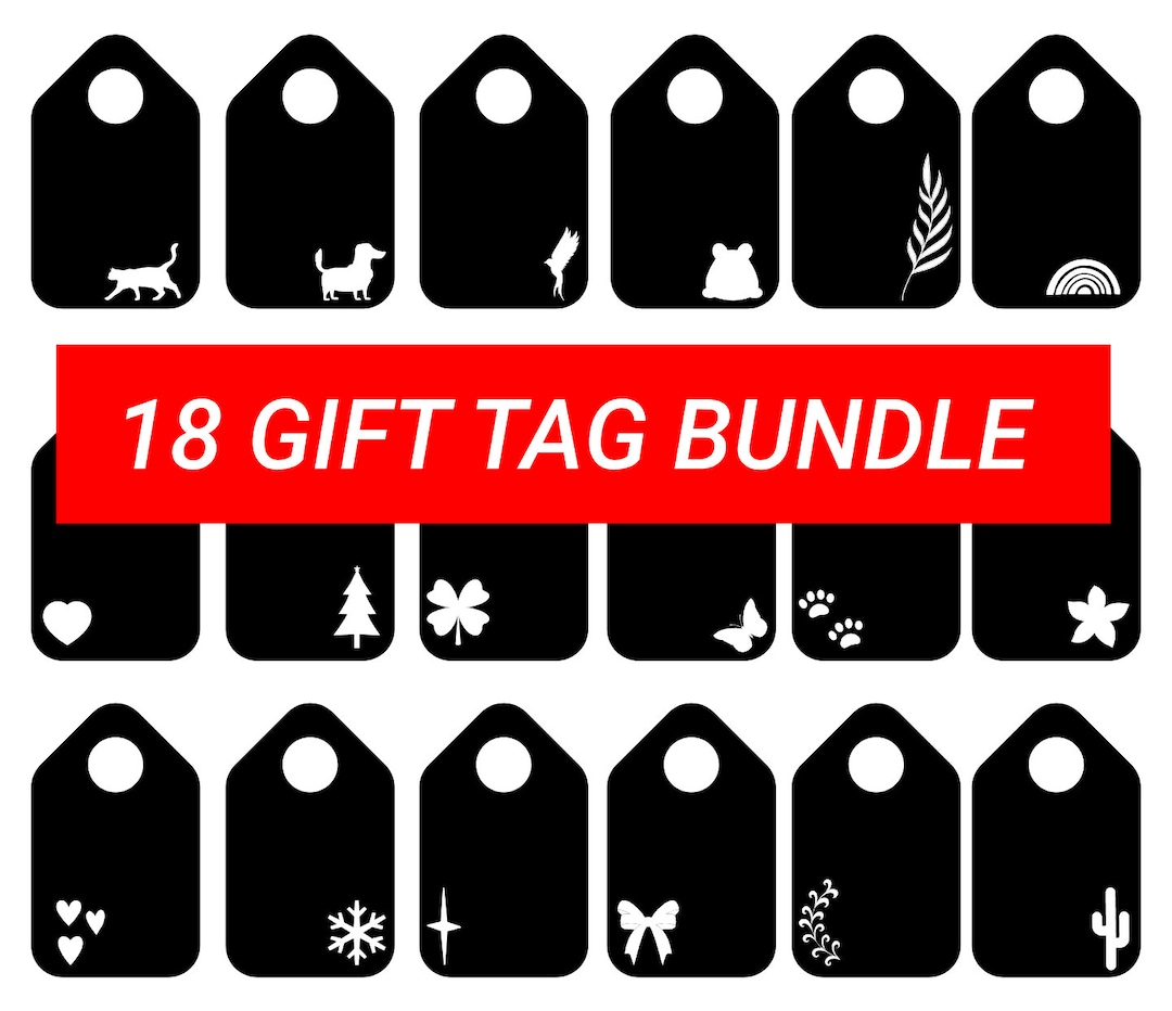 Gift Tags Bundle, Gift Tag SVG, Tags SVG, Gift Tags Svg , Modern ...