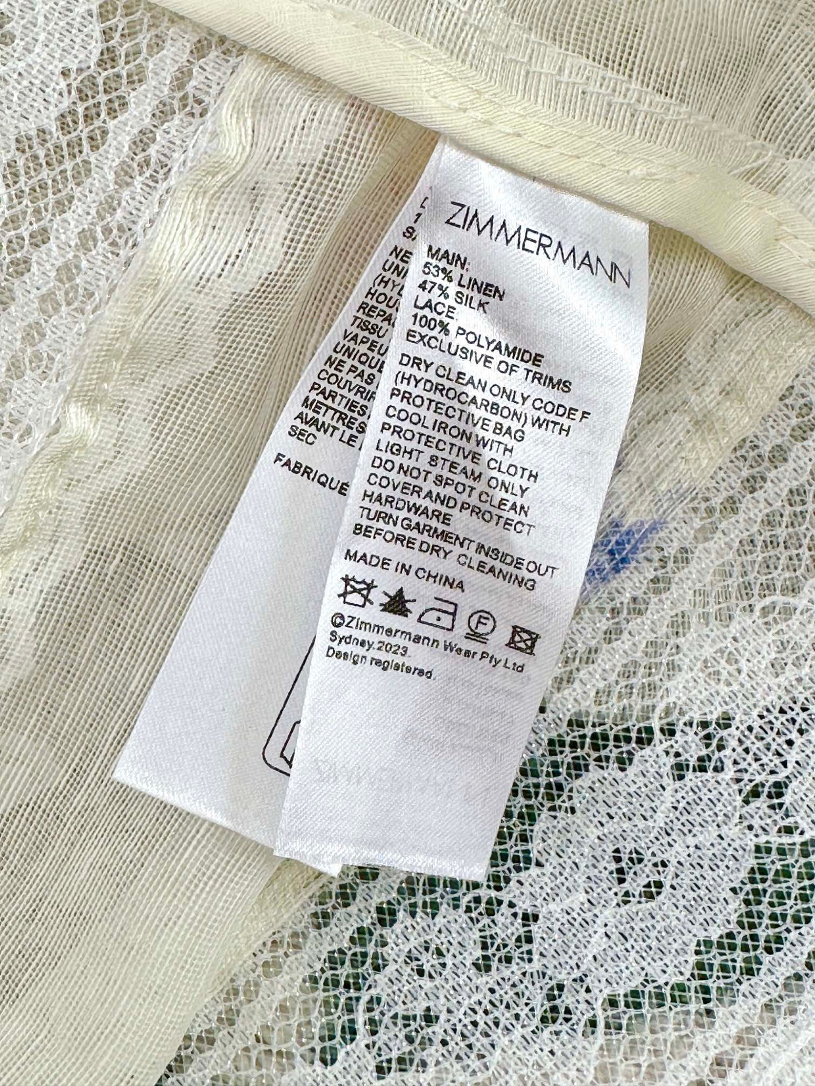 Zimmermann Natura V Neck Lace Mini Dress - Etsy