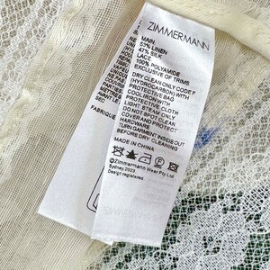 Zimmermann Natura V Neck Lace Mini Dress - Etsy