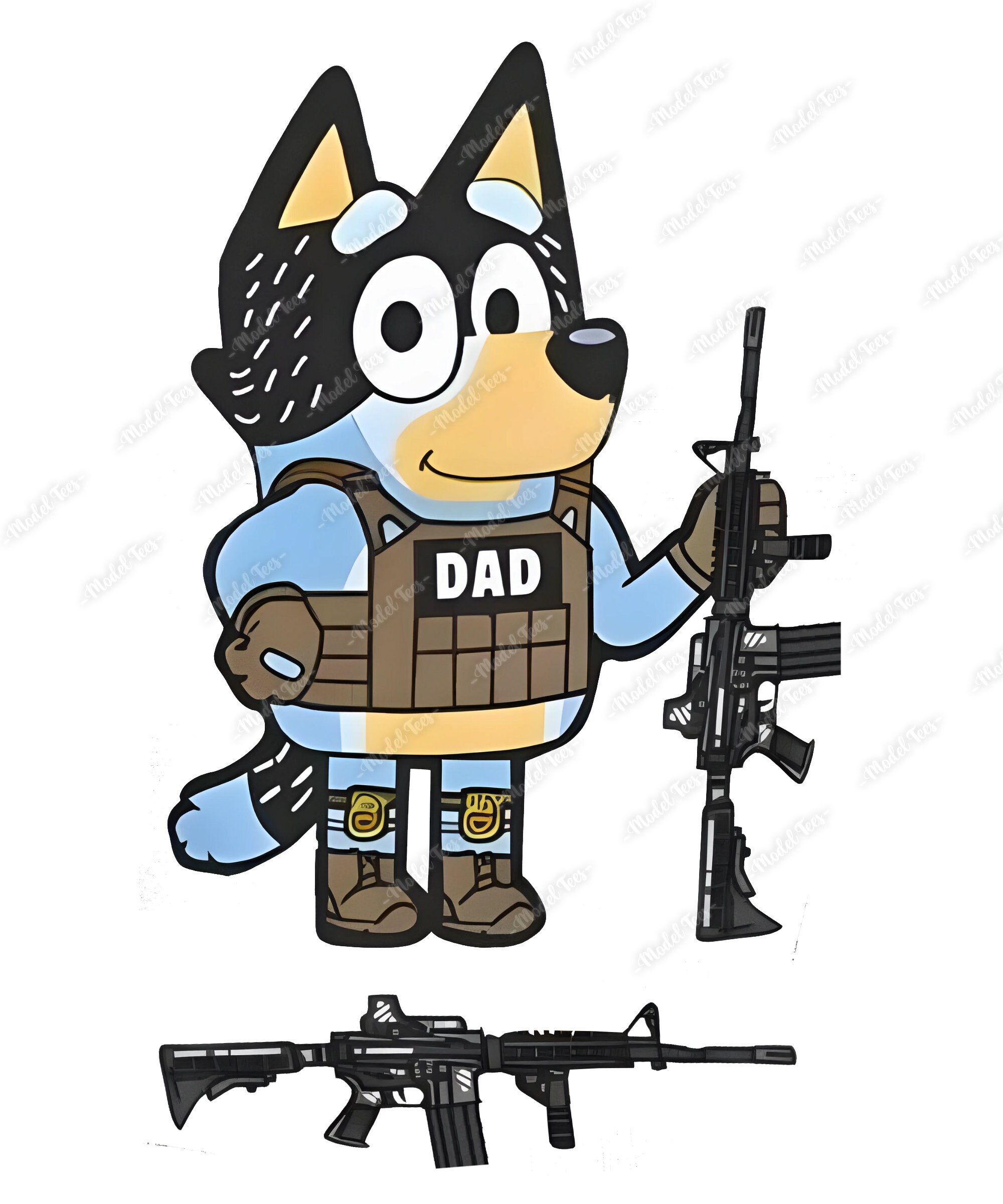 Bluey Police Officer PNG - Etsy