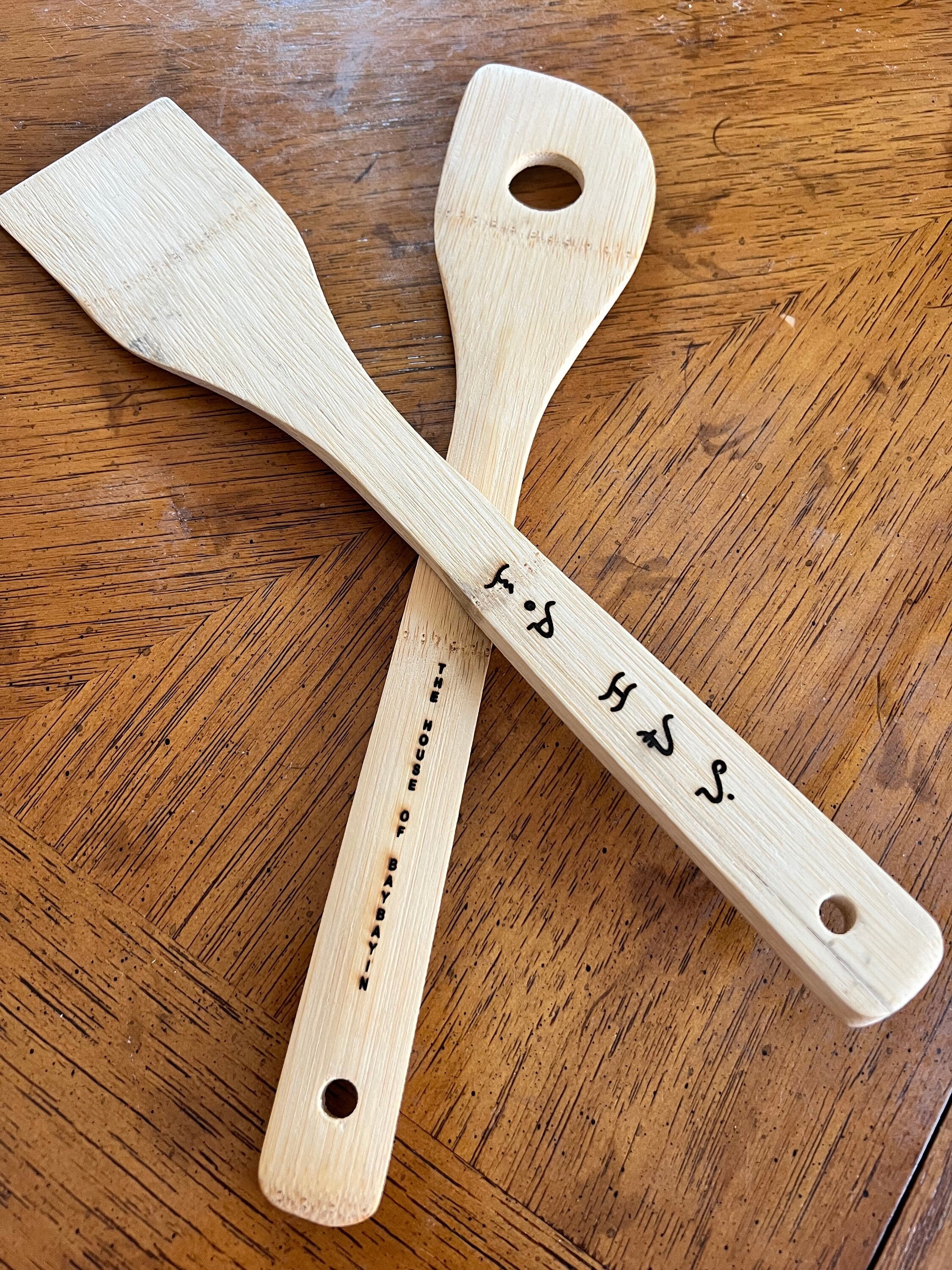 Baybayin Filipino Sulat Bamboo Cooking Utensils Set - “very Delicious ...