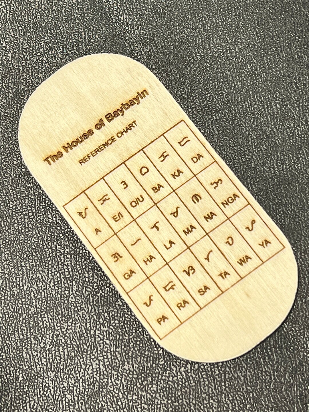 Baybayin Filipino Sulat Wood Reference Map Bookmark - Etsy