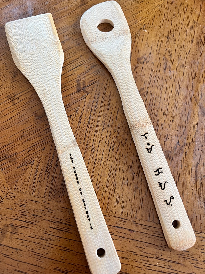 Baybayin Filipino Sulat Bamboo Cooking Utensils Set - “very Delicious ...